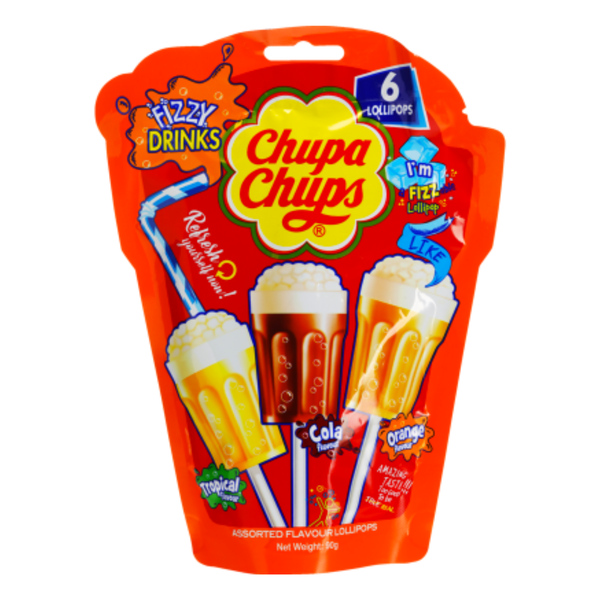 Chupa Chups Fizzy Drinks Lollipops 90g - Gluten Free Shop
