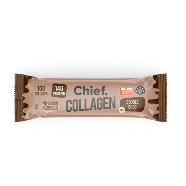 Chief Collagen Protein Bar - Double Choc 45g - Gluten Free Shop