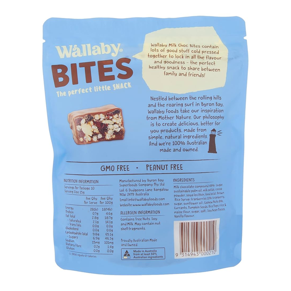 Wallaby Bites Milk Chocolate Fruit & Nut - SHORT DATED 10/4 - Gluten ...