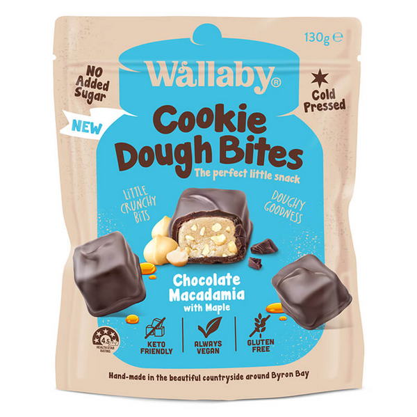 Wallaby Keto Cookie Dough Bites Macadamia - Gluten Free Shop