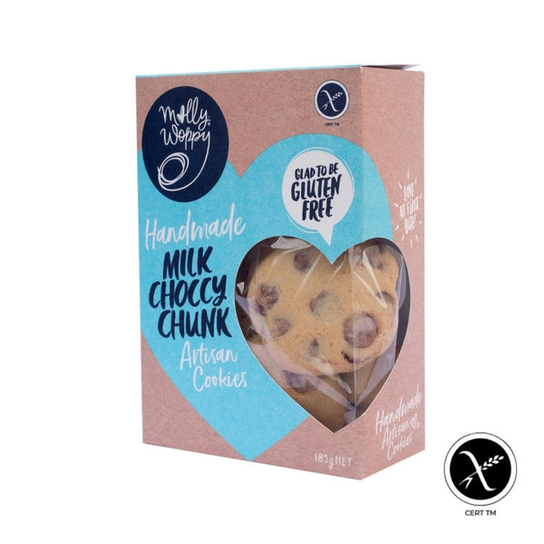 Molly Woppy Milk Choccy Chunk Cookies 185g - Gluten Free Shop